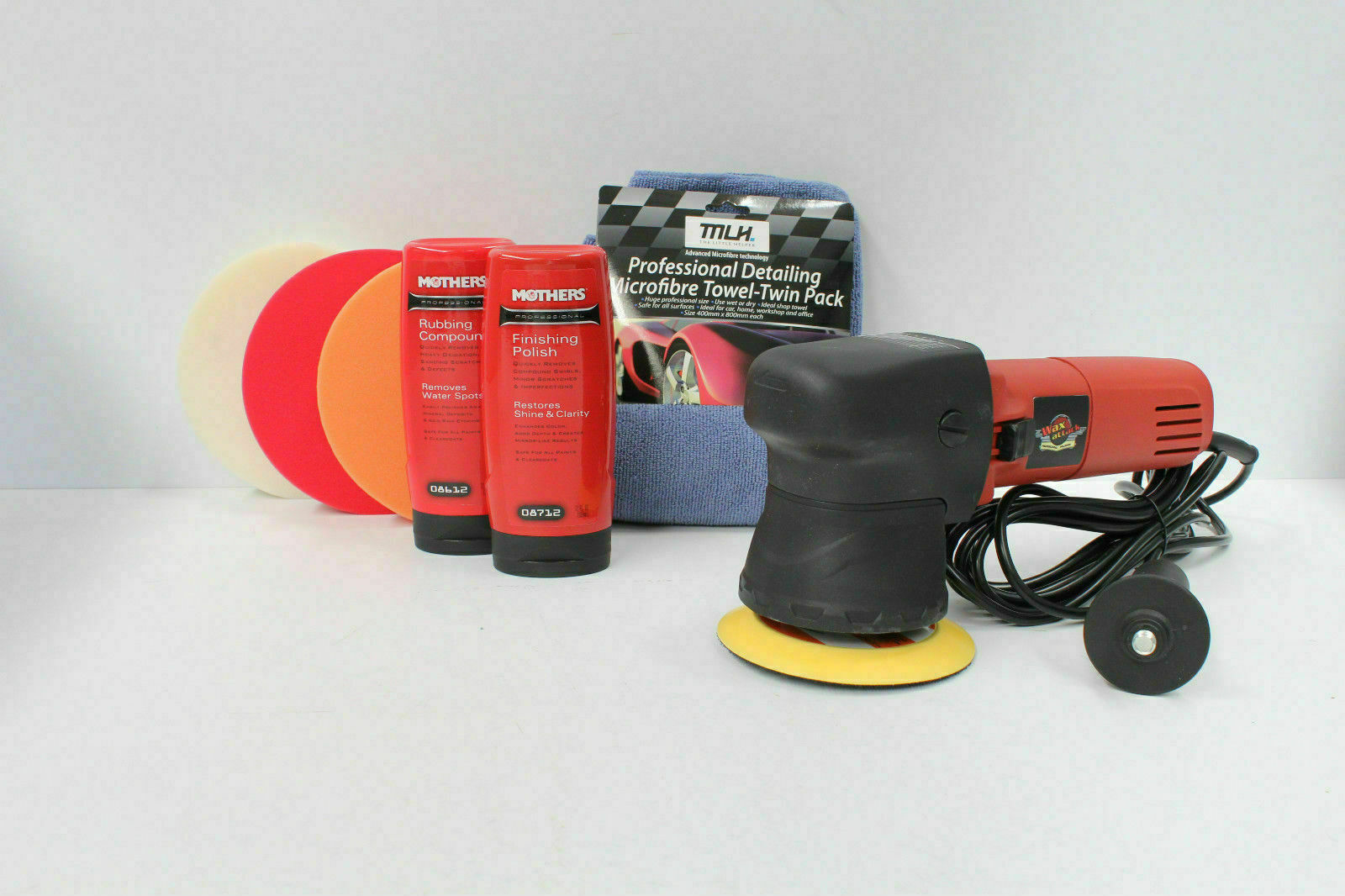 WAX ATTACK PROFESSIONAL POLISHER KIT 600W 2500-6500 RPM 240V POLISH ...
