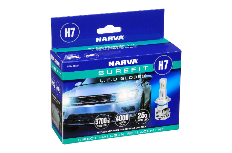NARVA H7 Surefit L.E.D Globes - 18427 - Premium Car Care