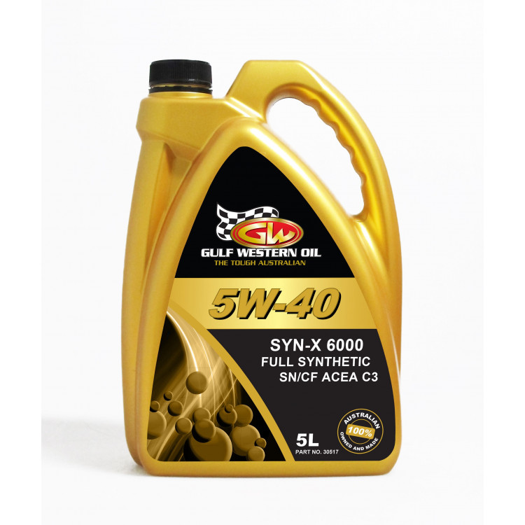 Gulf Western Syn-X 6000 Engine Oil 5W-40 5 Litre - Premium Car Care